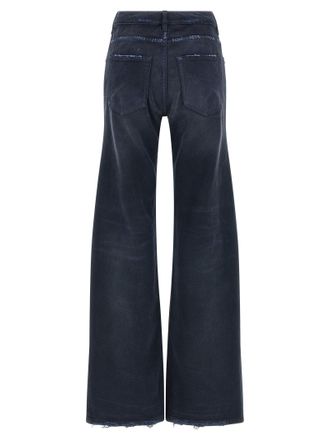 Balenciaga Womens Blue Cotton Flared Jeans Clothing