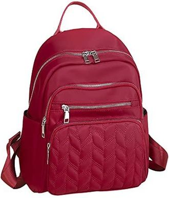 Generic Sacs &agrave; dos en tissu pour filles, sac &agrave; dos de voyage, sac &agrave; dos de loisirs, sac &agrave; dos de voyage extra large pour femmes, Rouge, taille unique