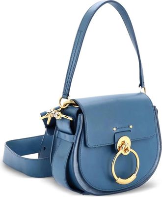 Chloé Tess Bag Leather Small shoulder bag - Bleu