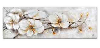 Arte Dal Mondo Adm - Peinture fleurs blanches
