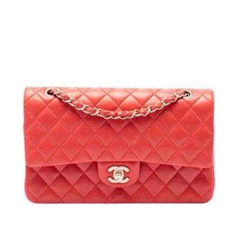 Chanel Sac bandouli&egrave;re classique doccasion - Femme - Pre-owned - Orange - Taille: ONE Size