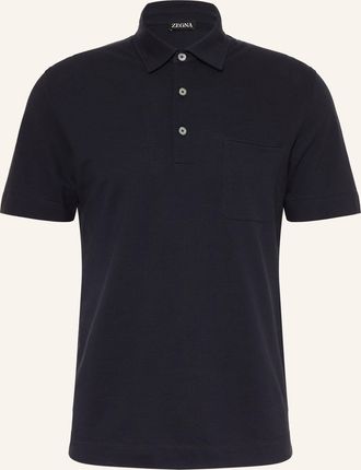Ermenegildo Zegna Zegna Piqu&eacute;-Poloshirt blau