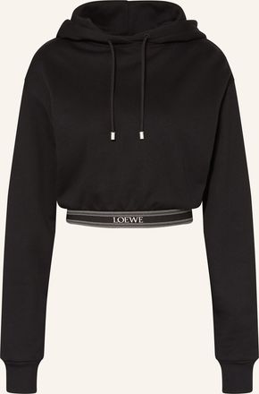 Loewe Cropped-Hoodie schwarz