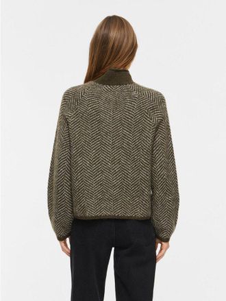 Vila Stehkragenpullover VILORY HIGH NECK L/S KNIT TOP - NOOS Materialmix, regular fit