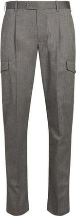 PT01 Pantalon en laine vierge et coton m&eacute;lang&eacute;s