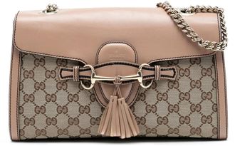 Gucci Hobo Bags - Medium GG Canvas Emily Shoulder Bag - Gr. unisize - in Braun - f&uuml;r Damen