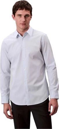 Calvin Klein Homme, Chemises, Beige, Taille: S Slim Fit Point Collar Shirt
