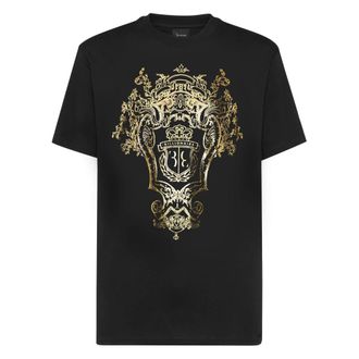 Billionaire Boys Club Homme, Tops, Noir, Taille: S Round Neck Logo Crest T-Shirt