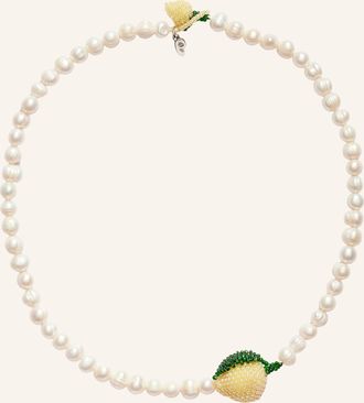 Pura Utz Pura Utz Halsketten Pearl Lemon Necklace By Glambou silber