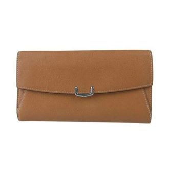 Cartier Pre-owned C de Cartier Long wallet (bi-fold) - Femme - Pre-owned - Brun - Taille: ONE Size
