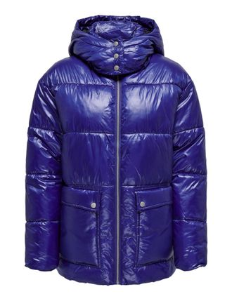 Only Damen ONLSKY Oversized Puffer Jacket CC OTW Pufferjacket15321847,Clematis Blue/Detail:Night Sky,XS