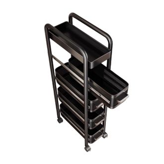 Generic Schmaler Aufbewahrungswagen Mit Griff, Badezimmer-Organizer, Rollwagen, L&uuml;cken-Aufbewahrungsregal Mit Schubladen, D&auml;mpfende Gleitschiene, for Enge Ort