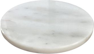 dio Only for You MARMOR-DEKOPLATTE. RUND. 15cm. Runde Steinplatte, Steintafel, Marmorplatte in Untersetzer in wei&szlig;, Weiss