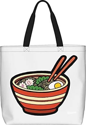 Generic Sac De Courses Mod&egrave;le De Soupe De Nouilles Ramen Sac &Agrave; Main D&eacute;contract&eacute; Lavables Pliable Sacs &Agrave; Main, Pour Burea, Shopping, Femmes, Filles