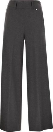 Herno Femme, Pantalons, Gris, Taille: 40 FR Pantalon Resort En Tissu M&eacute;lange