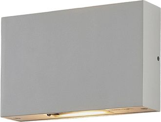 Lucande LED Wandleuchte außen Katla (spritzwassergeschützt (Modern) in Weiß aus Aluminium (2 flammig,) - Außenwandleuchten Wandlampe Led Außenlampe Outdoor fü