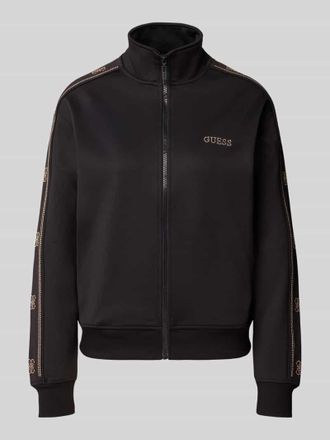 Guess Relaxed Fit Sweatjacke aus elastischem Viskose-Mix