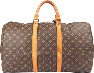 Louis Vuitton Crossbody Bags - Louis Vuitton Canvas Monogram Keepall 50 - Gr. unisize - in Braun - für Damen