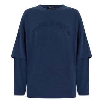 Palm Angels Herren, Oberteile, Blau, MGr&ouml;&szlig;e