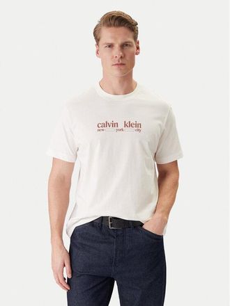 Calvin Klein Jeans T-Shirt NYC Graphic LV14RE831G Wei&szlig; Regular Fit