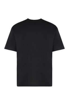 A.P.C. Mens T-Shirt Micro-Logo Cotton Black-White T-Shirts Black/white And Polos