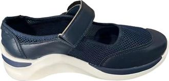 Generic Chaussures de marche Mary Jane en maille respirante pour femme, baskets compensées légères avec sangle réglable, antidérapantes, chaussures plates déc
