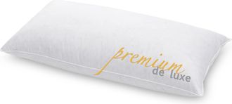 HANSKRUCHEN Premium de Luxe Daunenkissen 40x80 cm - Made in Germany Daunen Kopfkissen aus 100% Baumwolle - 3 Kammer Daunenkissen für Allergiker [1er Pack]