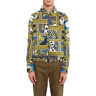 Versus Homme, Vestes, Multicolore, Taille: S Veste Élégante en Or/Bleu Clair