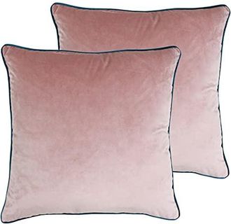 Riva Paoletti Meridian Twin Pack-Feder gef&uuml;llte Kissen, Polyester, Err&ouml;ten/Teal, 55 x 55cm, 2