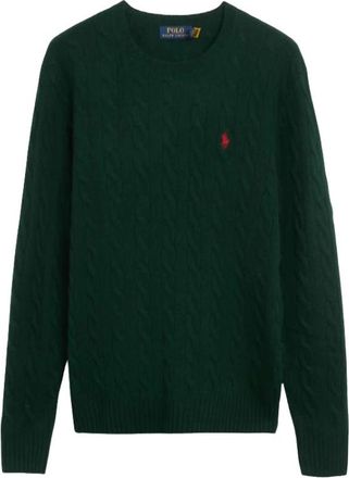 Polo Ralph Lauren Femme, Pulls, Vert, Taille: 40 FR Cable Knit Crewneck Sweater