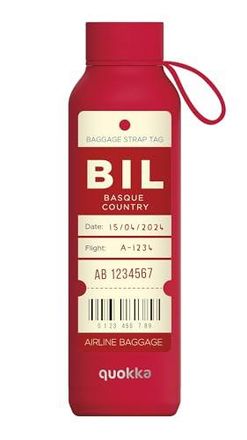 Quokka Solid with Strap - Cherry Red 630 ML Bilbao Label Custom