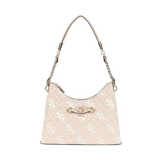 Guess Sac Bandouli&egrave;re Beige avec D&eacute;tails Dor&eacute;s - Femme - Sacs - Beige - Taille: ONE Size