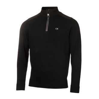 Calvin Klein Sweatshirt f&uuml;r Herren, Rei&szlig;verschluss, Raglan&auml;rmel (Schwarz)