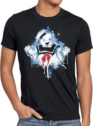 style3 Stay Puft Marshmallow Mann T-Shirt Herren geisterj&auml;ger schaumzucker, Gr&ouml;&szlig;e:5XL, Farbe:Schwarz