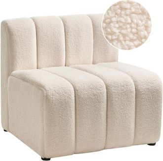 Beliani Sessel KAGE Boucl&eacute; Hellbeige