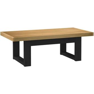 vidaXL Vidaxl - Table basse fixe en bois de pin massif 120x60x40 cm - Pieds en forme de U - Surface lisse et durable - Design rustique et &eacute;l&eacute;gant