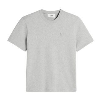 Ami Tee-Shirt Coeur Emboss&eacute; - - Tops - Herren - Grau - XS