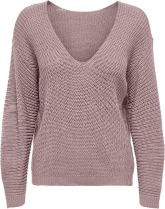 Jacqueline de Yong Jdyjusty Maya L/S Revs. Pullover KNT Pull en Tricot, Woorose, XS Femme