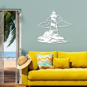 Generic Leuchtturm-Wanddeko aus Metall, H&auml;ngender Leuchtturm im maritimen Stil, Leuchtturm, Maritime Dekoration, Moderne Wohndekoration, Einzugsgeschenk, Wohn