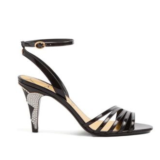 Valentino Schwarze Leder High Heel Sandalen - - Shoes - Damen - Schwarzk - 38 1/2 EU