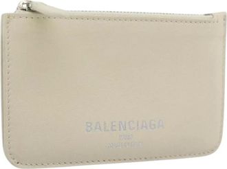 Balenciaga Pre-owned Card Case - Femme - Pre-owned - Beige - Taille: ONE Size