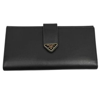 Prada Portefeuille long (bi-pli) Pre-owned - Femme - Pre-owned - Noir - Taille: ONE Size