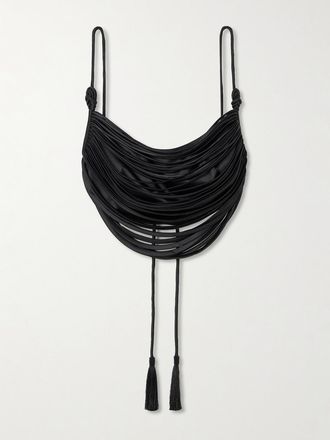 Andres Otalora Haut Raccourci En Satin Tierra De Oro - Noir