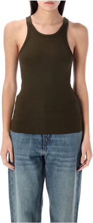 Éterne Femme, Tops, Vert, Taille: 38 FR High Neck Fitted Tank