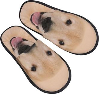 Generic Pantoufles En Feutre Esth&eacute;tique Du Golden Retriever Peluche Pantoufles DH&ocirc;tel Portative Chaussons DInt&eacute;rieur Pour H&ocirc;tel Automne Chambre L