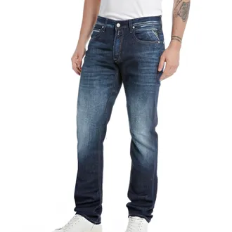 Replay Herren Jeans Grover Straight-Fit Bio, Dark Blue 007-2 (Blau), 28W / 32L