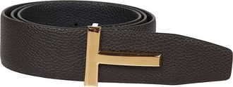 Tom Ford G&uuml;rtel - Reversible Icon T-buckle Belt Brown - Gr. 100 - in Braun - f&uuml;r Damen