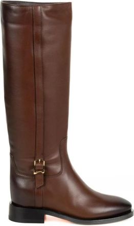 Santoni Femme, Chaussures, Brun, Taille: 36 1/2 EU Bottes hautes classiques en cuir