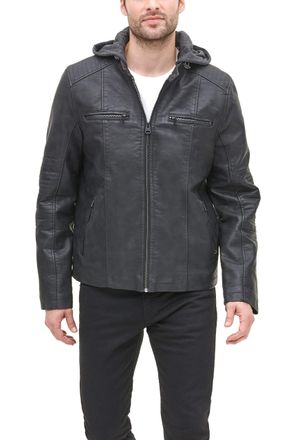 Levi's herren Kunstlederjacken - schwarz - Kleidung