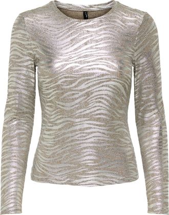 Only Damen Onlmirinda L/S O-Neck Top JRS, Humus, S